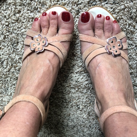 Spring Step | Shoes | Spring Step Blush Pink Suede Wedge Platform ...
